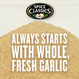 Spice Classics Granulated Garlic, 25 oz - One 25 Ounce Container of Garlic Powder Seasoning, Use on Vegetables, Meats, Rubs and Dressings for a Bold Flavor