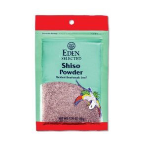 eden shiso leaf powder, traditionally made in japan, pickled beefsteak leaf, 1.76 oz