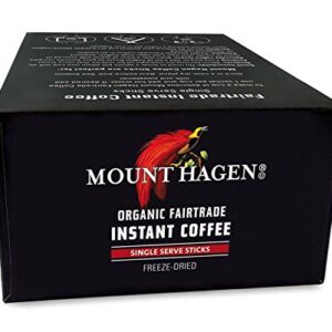 Mount Hagen 25 Count Single Serve Instant Coffee Packets | Organic Medium Roast Arabica Beans | Eco-friendly, Fair-Trade [25 sticks/1.76oz/50g]