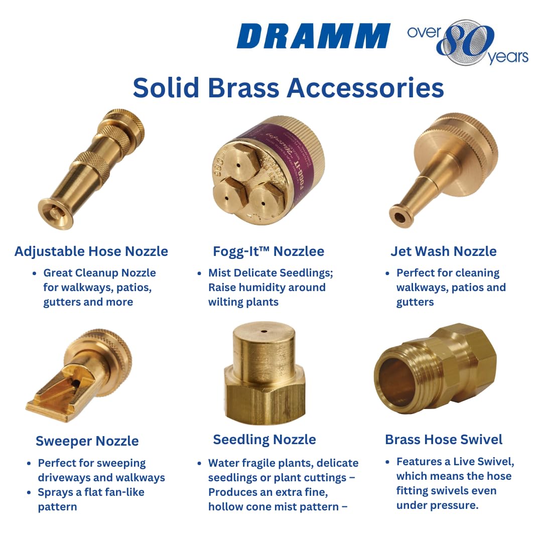 Dramm 22311 Heavy-Duty Brass Sweeper Nozzle