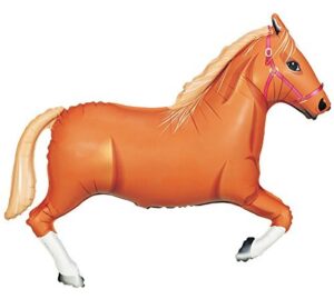 anagram 1 x tan horse 43 inch huge super shaped mylar balloon