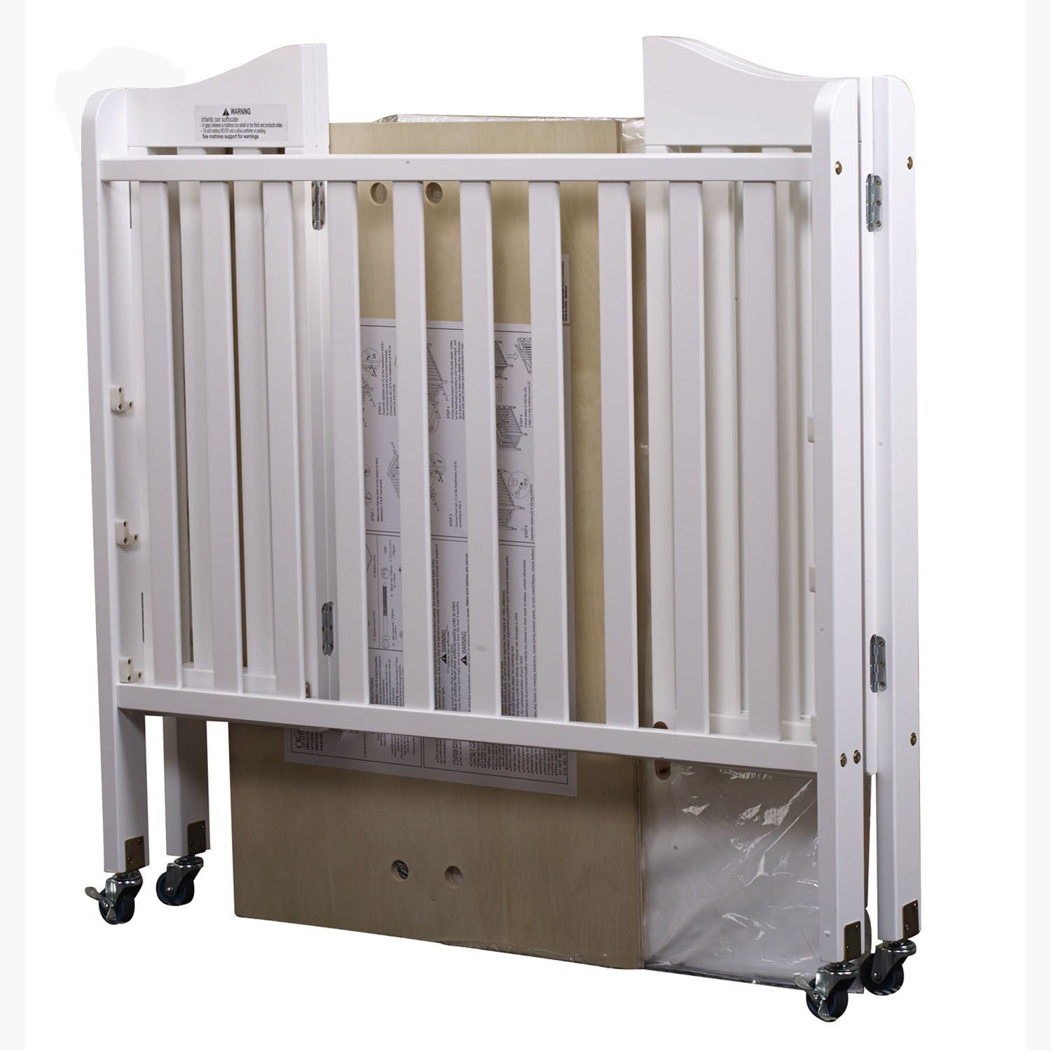 Orbelle Trading Noa Three Level Portable Crib, White, Standard Size