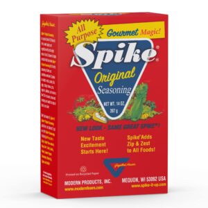 spike seasoning, original gourmet magic seasoning salt blend - seasonings and spices for cooking, popcorn seasoning, all-purpose seasoning for more flavorful, healthy meals, 14 oz.