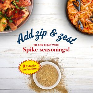 Spike Seasoning, Original Gourmet Magic Seasoning Salt Blend - Seasonings and Spices for Cooking, Popcorn Seasoning, All-Purpose Seasoning for More Flavorful, Healthy Meals, 14 Oz.