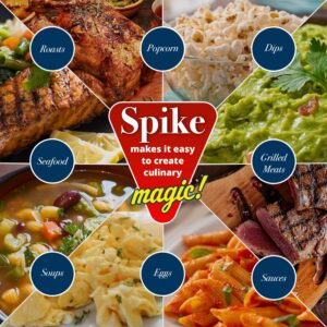 Spike Seasoning, Original Gourmet Magic Seasoning Salt Blend - Seasonings and Spices for Cooking, Popcorn Seasoning, All-Purpose Seasoning for More Flavorful, Healthy Meals, 14 Oz.