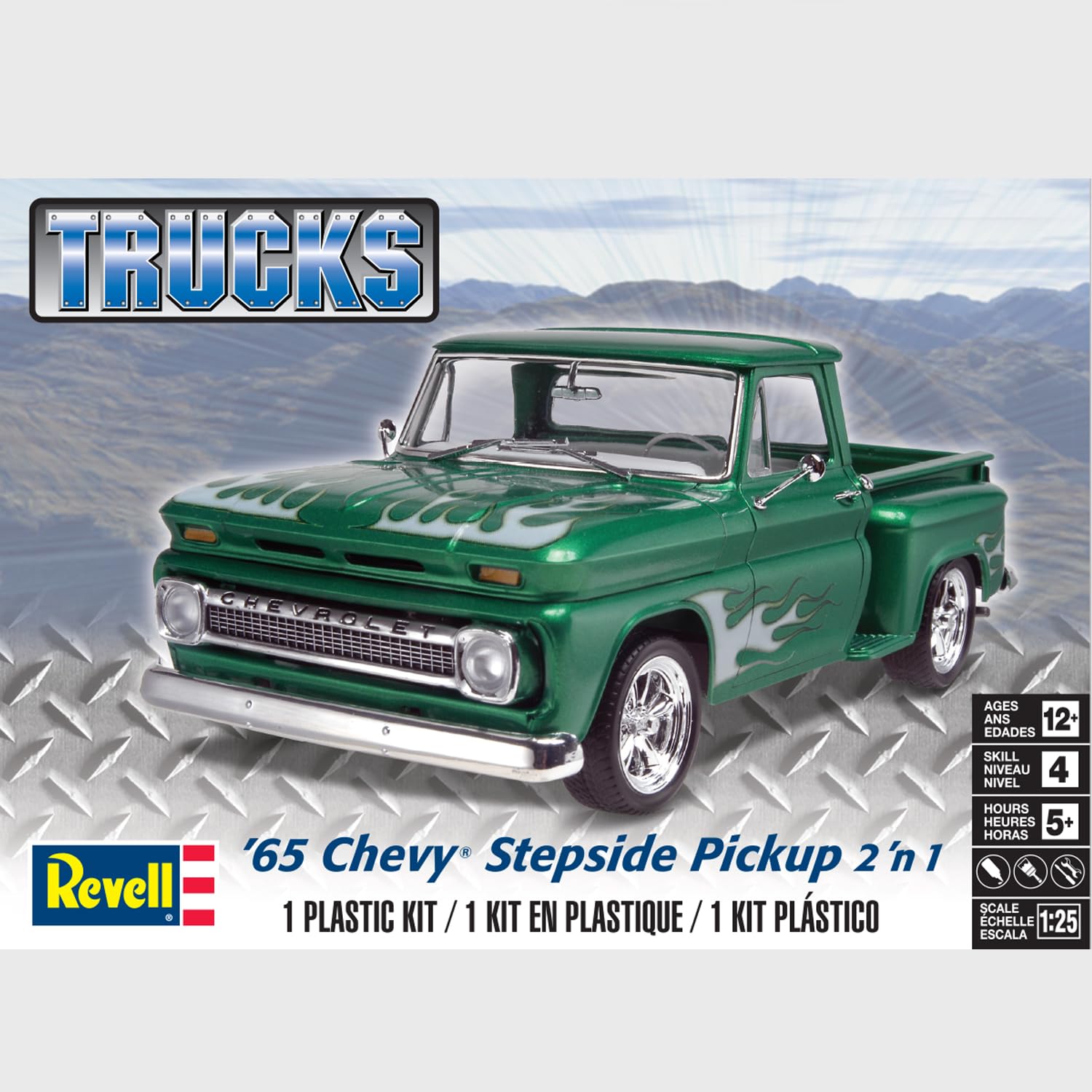 Revell 85-7210 '65 Chevy Stepside Pickup 2'N1 1:25 Scale 148-Piece Skill Level 4 Model Building Kit