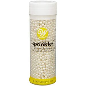 Wilton Sugar Pearls, White, 5 Oz, Non Toxic