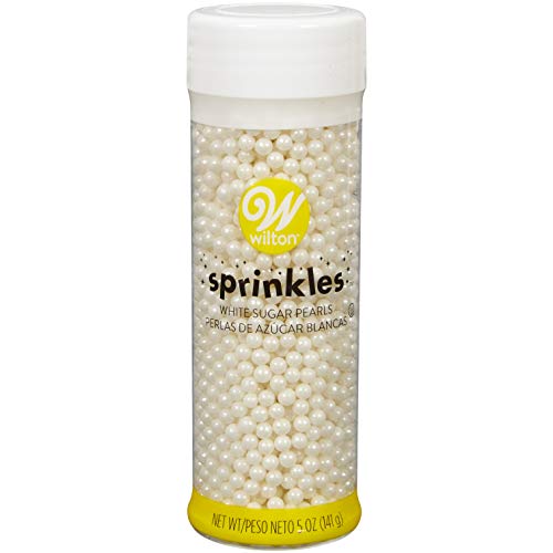 Wilton Sugar Pearls, White, 5 Oz, Non Toxic