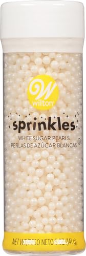 Wilton Sugar Pearls, White, 5 Oz, Non Toxic