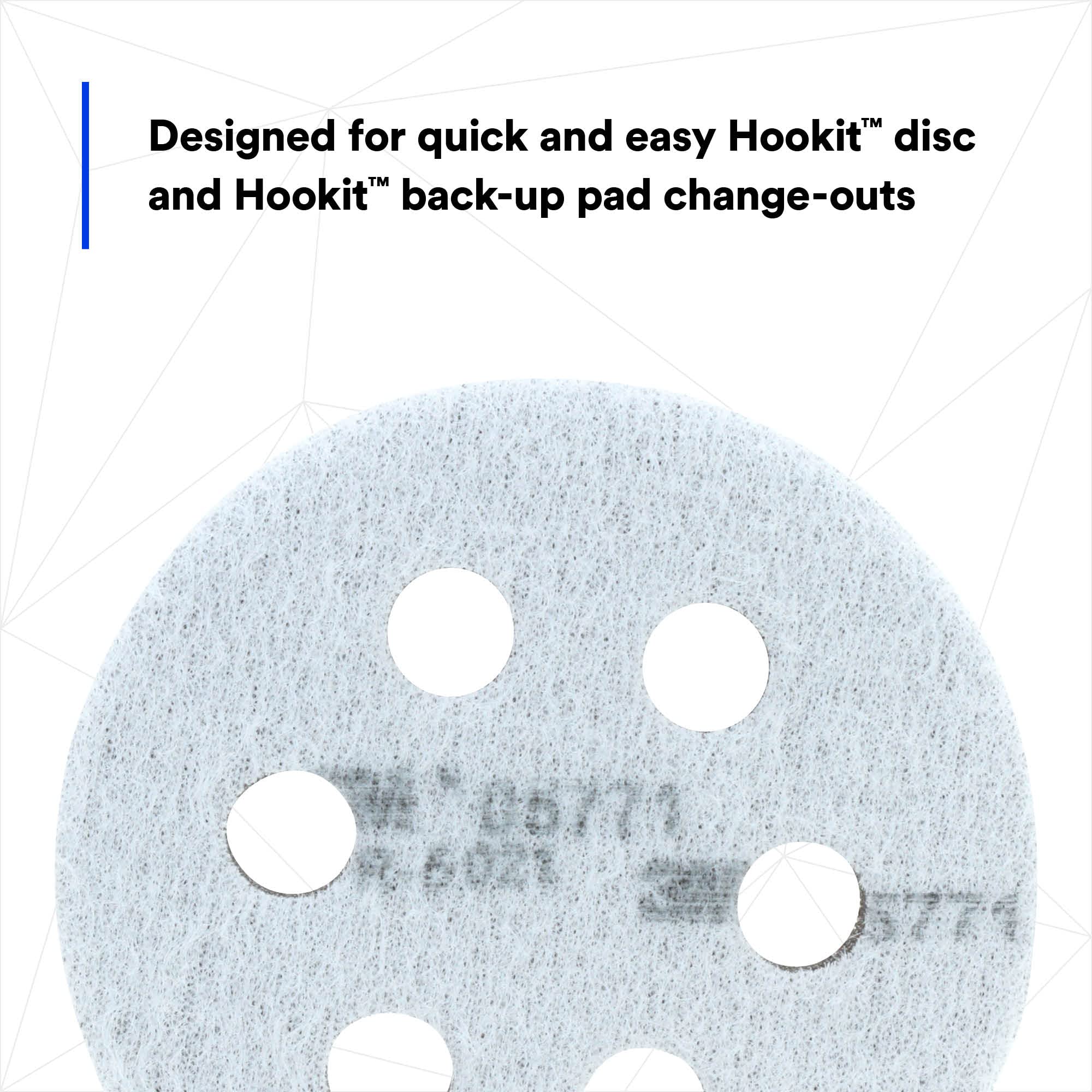 3M Hookit Soft Interface Pad 05771, 3 in, Foam, Quick Change, Soft Pad for Autobody Sanding