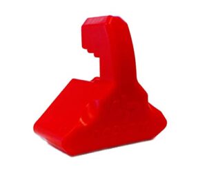 doorpro doorstop rdpm residential hinge based for light weight doors, 3 in. x 3 in. x 2 in, red