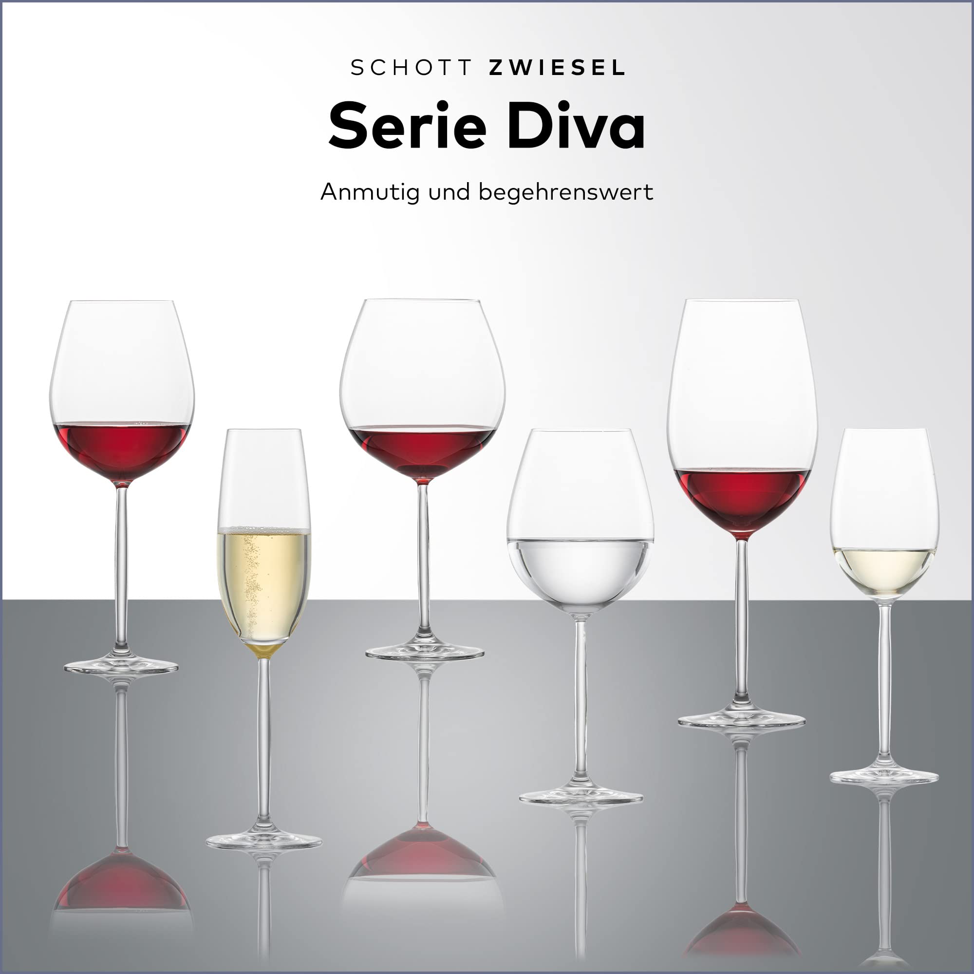 Schott Zwiesel Diva Burgundy Glass, Twin Pack