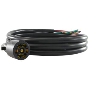 conntek 10110-072 roj black 7 way plug inline trailer cord (6-feet)