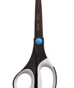 Scotch 8" Precision Ultra Edge Bent Titanium Non-Stick Scissors, Ideal for Fabric, Crafts, Cardstock and Photos (1468TUNS-MIX)