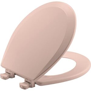 bemis 500ec 063 toilet seat with easy clean & change hinges, 1 pack round, venetian pink