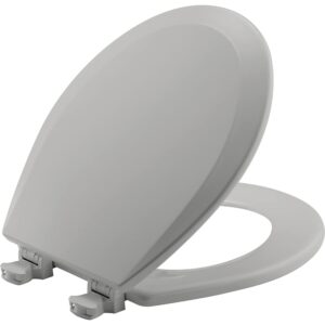 bemis 500ec 162 500ec162 toilet seat, 1 pack round, silver