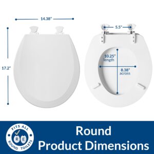 Bemis 500EC 464 500EC464 Toilet Seat, 1 Pack Round, Dresden Blue