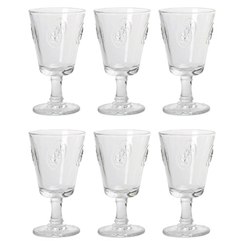 Fleur de Lys Stemmed Wine Glass by La Rochere - Set of 6