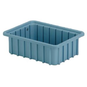 lewisbins divider box, 10-13/16" x 8-5/16" x 3-1/2", light blue - lot of 16