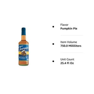 Torani Sugar Free Pumpkin Pie Syrup, 750 ml