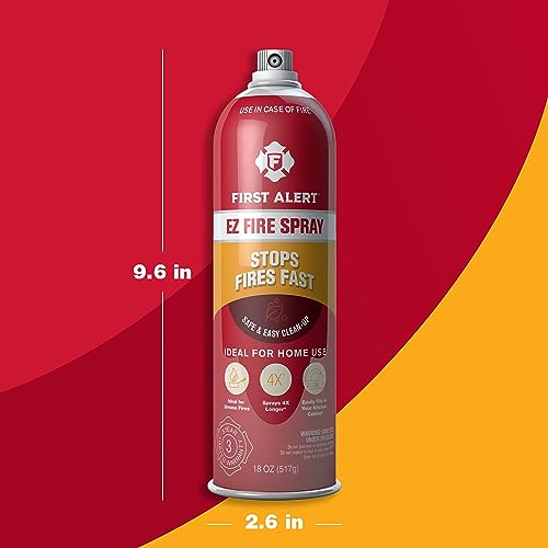 First Alert EZ Fire Spray, Extinguishing Aerosol Spray, Pack of 2, AF400-2