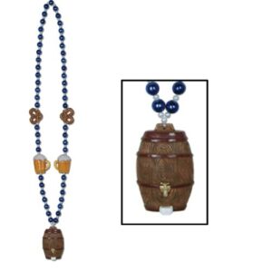 oktoberfest beads with keg medallion