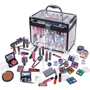 shany carry all trunk makeup set (eye shadow palette/blushes/powder/nail polish and more)