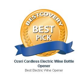 Ozeri Nouveaux Electric Removable Free Foil Cutter Wine Opener, Black