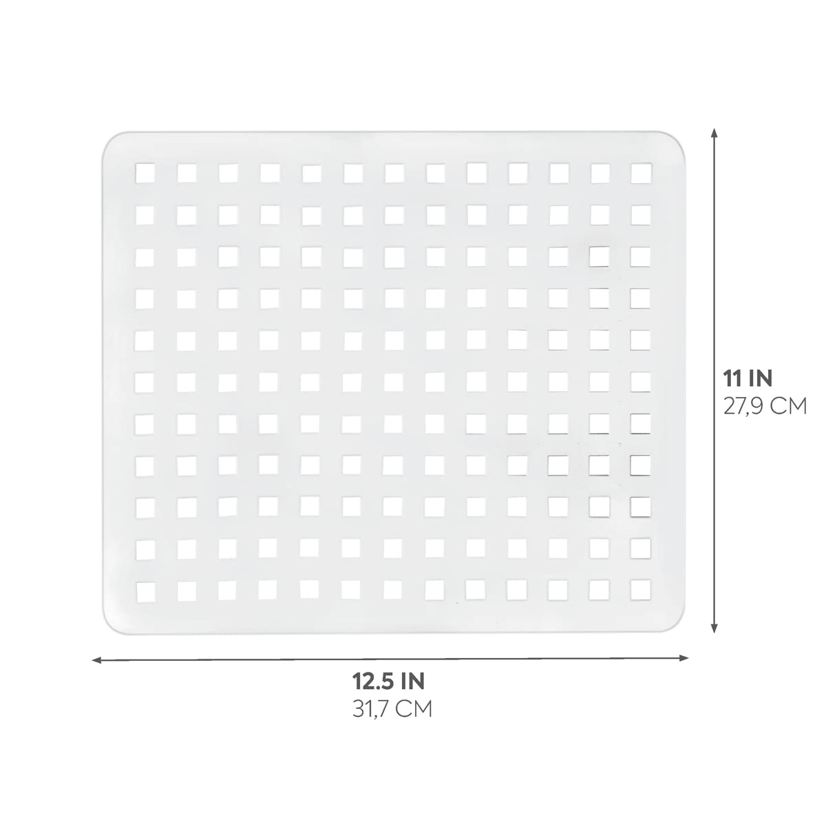 iDesign InterDesign Euro Kitchen Protector Regular, White, Sink Mat