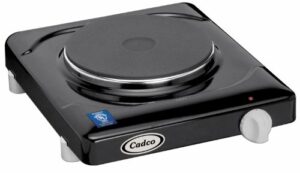 cadco kr-1 11 1/2" electric hotplate w/ (1) burner & infinite controls, 120v