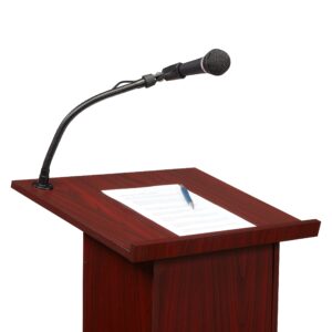 Oklahoma Sound 111PLS-MY Power Plus Floor Sound Lectern, 22" Width x 46" Height x 17" Depth, Mahogany