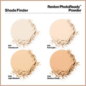 Revlon Face Powder, PhotoReady Blurring Face Makeup, Longwear Medium- Full Coverage with Flawless Finish, Shine & Oil Free-Fragrance Free, 020 Light Medium, 0.30 Oz