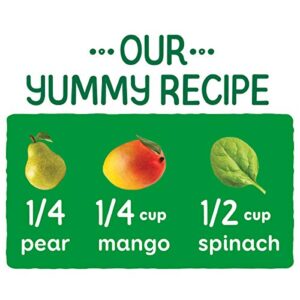 Happy Baby Organics Stage 2 Baby Food, Spinach Mango and Pear, 4 Ounce (Pack of 16)