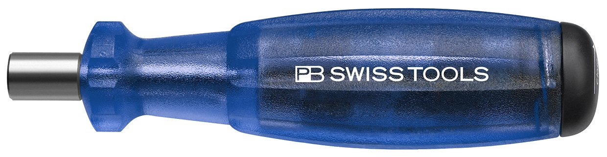 PB Swiss Tools Insider 1 - Universal 1/4" bit holder with 10 PrecisionBits in the handle - Blue