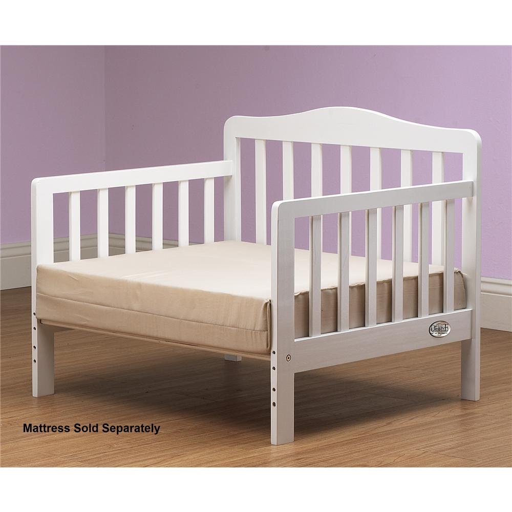 Trading The Orbelle Contemporary, Solid Wood Toddler Bed That Converts to a Lounger, White, Standard (401W)