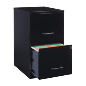 lorell 14341 18 deep 2-drawer file cabinet, black