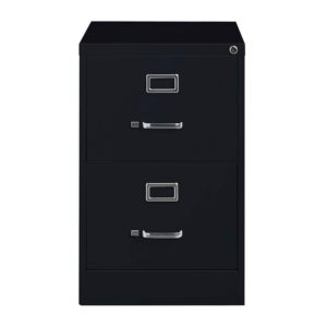 hirsh industries 25" deep vertical file cabinet 2-drawer legal size, black, 14413