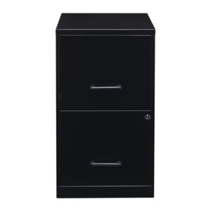 Lorell 14341 18 Deep 2-Drawer File Cabinet, Black