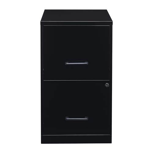 Lorell 14341 18 Deep 2-Drawer File Cabinet, Black