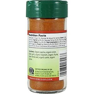 Frontier Co-op Organic Cajun Seasoning, 2.08-Ounce Jar, Authentic Louisiana Flavor For Southern Delicacies, Kosher, Non GMO