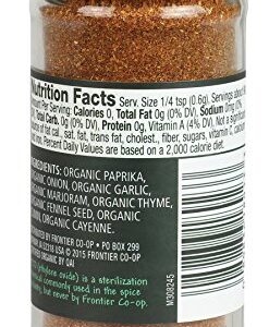 Frontier Co-op Organic Cajun Seasoning, 2.08-Ounce Jar, Authentic Louisiana Flavor For Southern Delicacies, Kosher, Non GMO