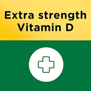 Nature Made Extra Strength Vitamin D3 5000 IU (125 mcg), Dietary Supplement for Bone, Teeth, Muscle and Immune Health Support, 90 Softgels, 90 Day Supply