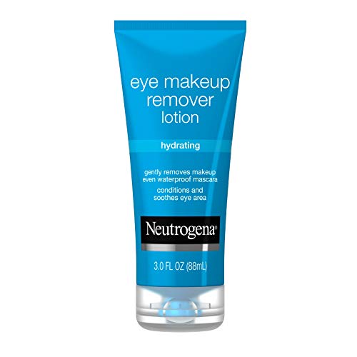 Neutrogena Hydrating Eye Makeup Remover Lotion, Gentle Daily Makeup Remover with Skin-Soothing Aloe and Cucumber Extracts to Remove Even Waterproof Mascara, Fragrance-Free, 3 oz