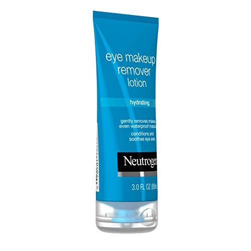 Neutrogena Hydrating Eye Makeup Remover Lotion, Gentle Daily Makeup Remover with Skin-Soothing Aloe and Cucumber Extracts to Remove Even Waterproof Mascara, Fragrance-Free, 3 oz