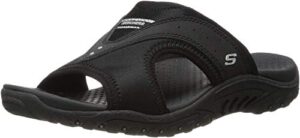 skechers women's reggae sun fest sandal, black, 11 m us