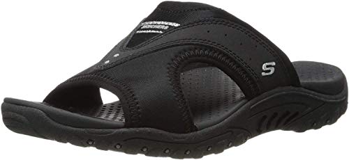 Skechers Women's Reggae Sun Fest Sandal, Black, 11 M US