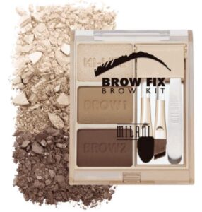 milani brow fix kit - vegan, cruelty-free eyebrow color that fills and shapes brows (medium)