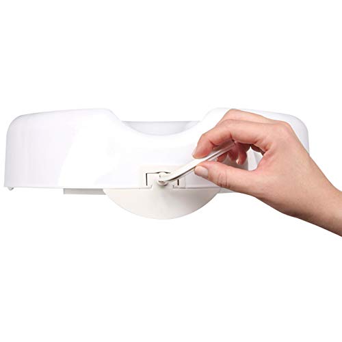 Carex Raised Toilet Seat with Extra Wide Opening - Toilet Seat Riser and Handicap Toilet Seat, White, 1 Count