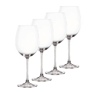 nachtmann vivendi bordeaux glasses, set of 4, 25-ounce, crystal clear glass, white or red wine glass set with long stem, ideal for tasting cabernet, burgundy, pinot noir, bordeaux, dishwasher safe