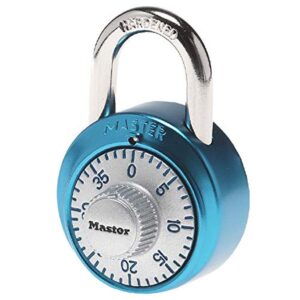 master lock 1561dltblu locker lock combination padlock, 1 pack, light blue